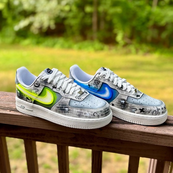Nike | Shoes | Neon Lights Custom Nike Air Force | Poshmark